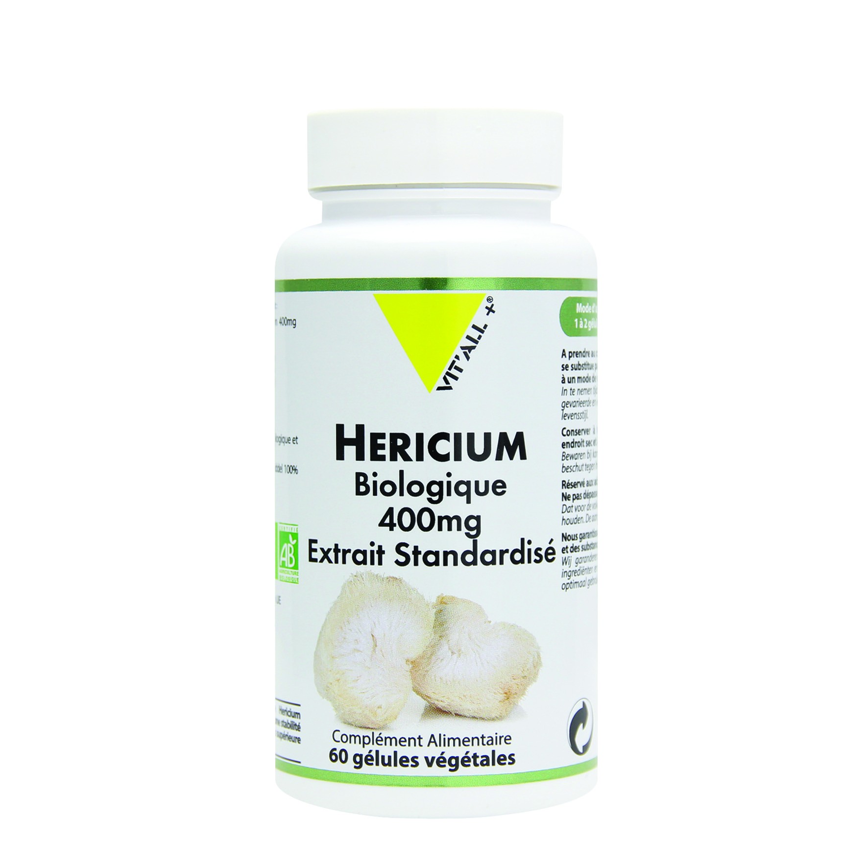 Hericium extrait biologique - 60 gélules végétales - Nutrition Conseil